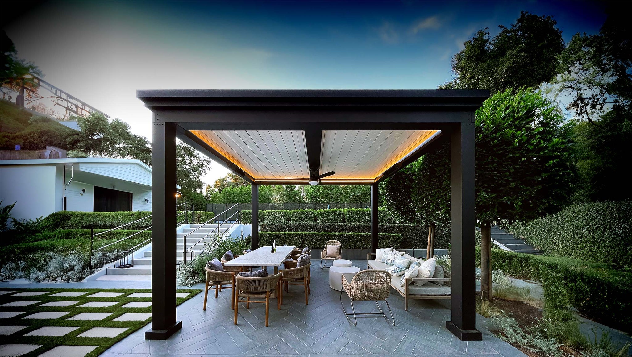 10'x20' Luxury Pergola Pro | Modern Outdoor Shade Kit | The Luxury Pergola